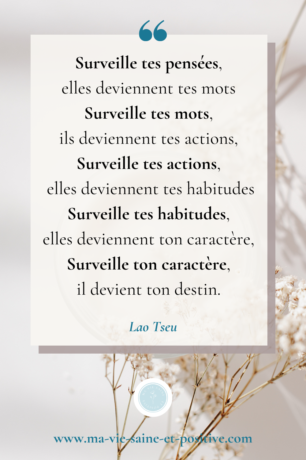 Les 50 plus belles citations de Lao Tseu - Ma vie saine et positive